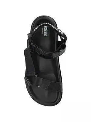 Moschino Crocodile-embossed Flatform Sandals