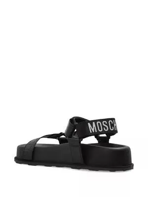Moschino Crocodile-embossed Flatform Sandals