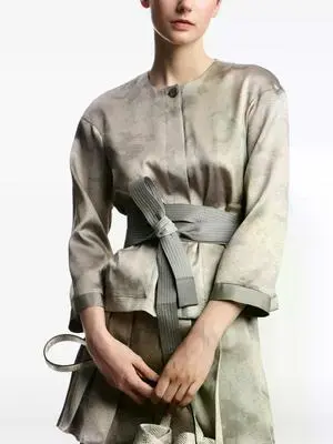 Emporio Armani Camouflage-print Jacket - Grey