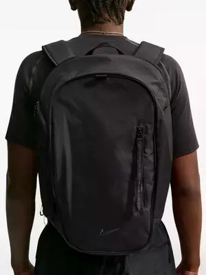 Nike Embroidered Swoosh Zip-fastening Backpack - Black