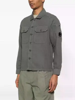 C.P. COMPANY Buttoned Flap-pocket Cotton Shirt - Grey