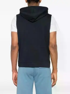 KIRED Zip-up Sleeveless Hoodie - Blue