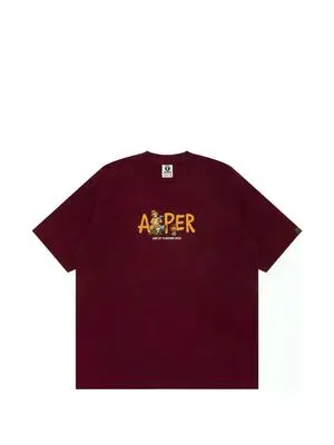 AAPE BY *A BATHING APE Camping Aaper 1 Crew-neck T-shirt - Red
