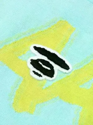 AAPE BY *A BATHING APE Moonface-logo Patterned T-shirt