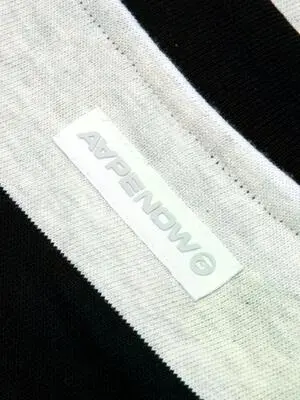 AAPE BY *A BATHING APE Striped Logo-patch T-shirt - Black