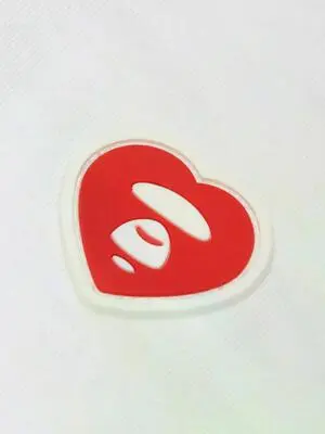 AAPE BY *A BATHING APE Moonface-heart-patch T-shirt