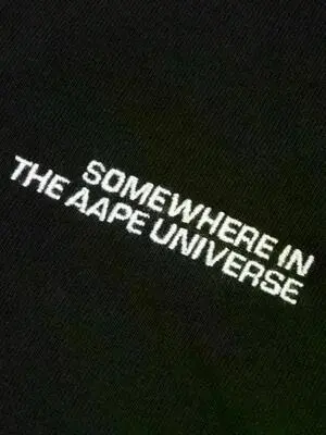AAPE BY *A BATHING APE Moonface-patch T-shirt - Black