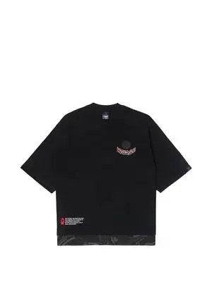 AAPE BY *A BATHING APE Moonface-patch T-shirt - Black