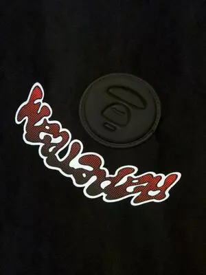 AAPE BY *A BATHING APE Moonface-patch T-shirt - Black