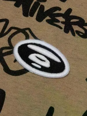 AAPE BY *A BATHING APE Fancy Graphic-print Crew-neck T-shirt - Neutrals