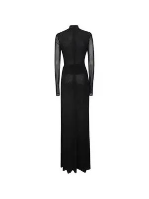 David Koma Floral-appliqué Maxi Dress - Black