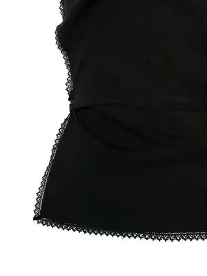 MSGM Lace Trim Top - Black
