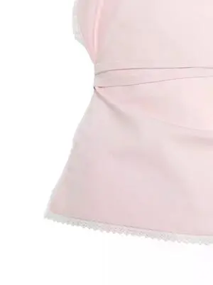 MSGM Lace-trimmed Top - Pink