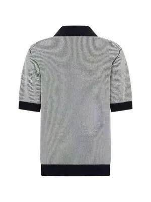 SLOWEAR Ribbed-knit Polo Shirt