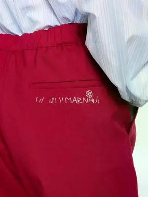 Marni Button Trousers - Red