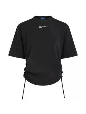 Karl Lagerfeld T-shirt With Tie Detailing - Black