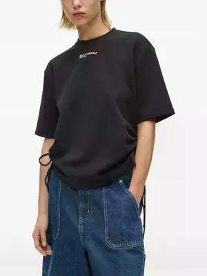Karl Lagerfeld T-shirt With Tie Detailing - Black