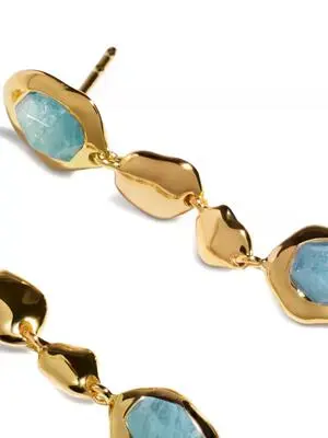 Monica Vinader Odyssey Gemstone Drop Earrings - Gold