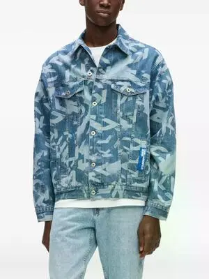 Karl Lagerfeld All-over Print Jacket - Blue