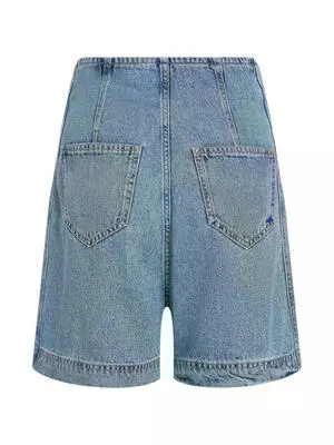 Karl Lagerfeld Belted Denim Shorts - Blue