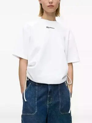 Karl Lagerfeld Tie-detail T-shirt - White