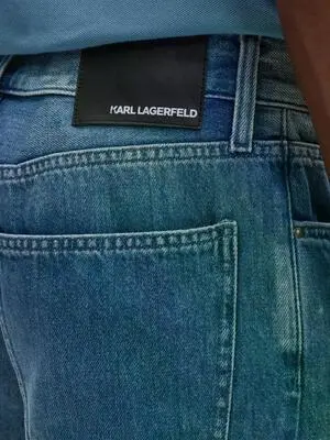 Karl Lagerfeld Straight Denim Shorts - Blue