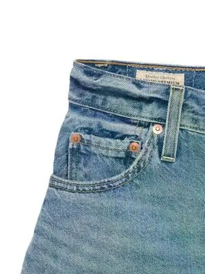 LEVI'S Frayed Hem Denim Shorts - Blue