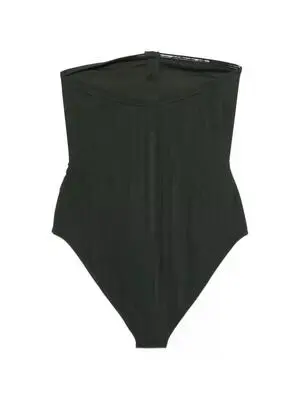 TOTEME Ribbed Strapless Swimsuit - Green