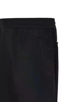 Emporio Armani Double-jersey Trousers With Micro Eagle Logo Band