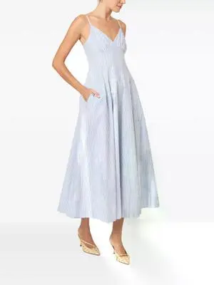 Rosie Assoulin Striped V-neck Dress