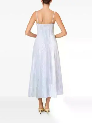 Rosie Assoulin Striped V-neck Dress