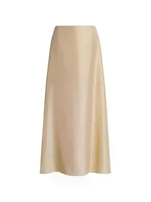 Alberta Ferretti Satin Maxi Skirt - Neutrals