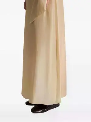 Alberta Ferretti Satin Maxi Skirt - Neutrals