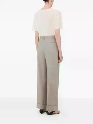 Loulou De Saison Davy Pleated Rolled Trousers