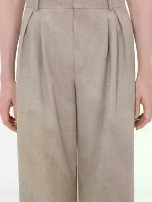 Loulou De Saison Davy Pleated Rolled Trousers