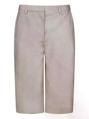 Loulou De Saison Side-pocket Knee-length Shorts - Neutrals