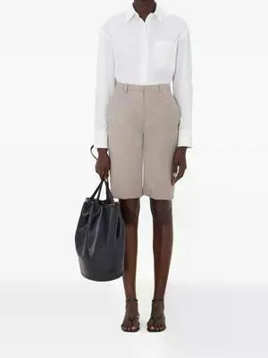 Loulou De Saison Side-pocket Knee-length Shorts - Neutrals