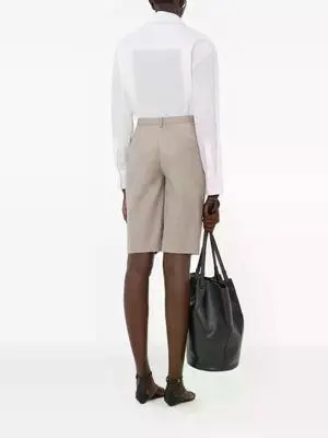 Loulou De Saison Side-pocket Knee-length Shorts - Neutrals