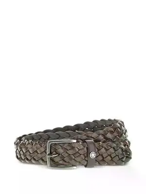 Paul & Shark Braided Leather Belt - Brown