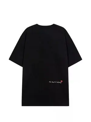 MARGESHERWOOD X Peanuts Lettering-print T-shirt - Black