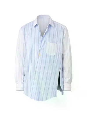 Comme Des Garçons Asymmetric Striped Cotton Shirt