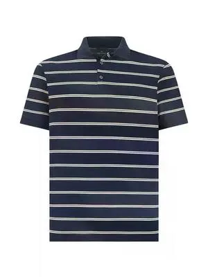 Paul & Shark Striped Cotton Polo Shirt - Blue