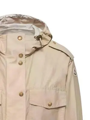 Moncler Cropped Hooded Jacket - Neutrals