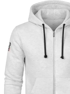 PODHIO Logo-embroidered Zip Hoodie - Grey
