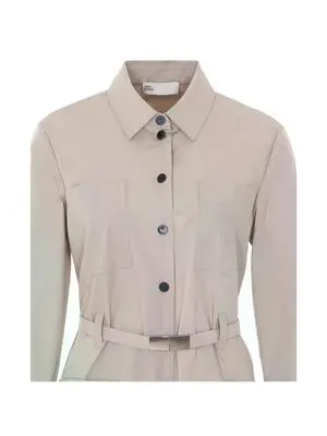 Tory Burch Belted Shirt Dress - Neutrals