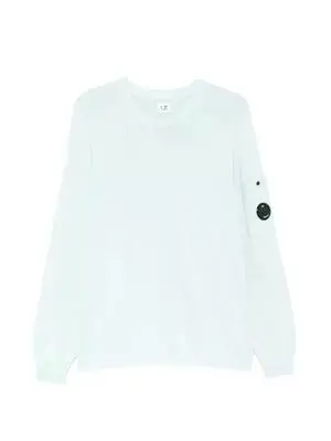C.P. COMPANY Logo Detail Crew Neck Sweater - Blue