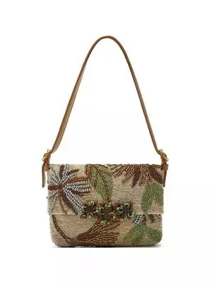Malìparmi Beaded Floral Shoulder Bag