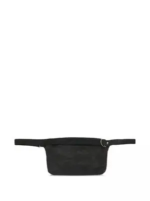 Guidi Leather Belt Bag With Double-slider Zip Fastening - Black