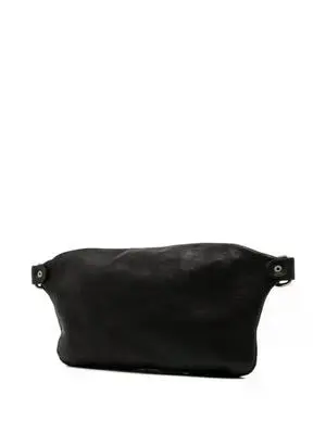 Guidi Leather Belt Bag With Double-slider Zip Fastening - Black