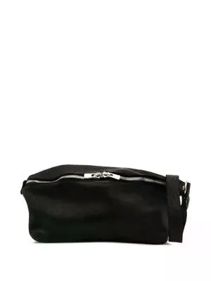 Guidi Leather Belt Bag With Double-slider Zip Fastening - Black